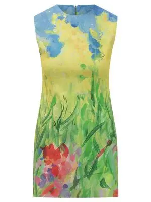 MSGM Floral-print Dress - Blue