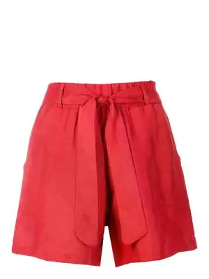AMIR SLAMA Belted Elasticated Short Shorts - Red