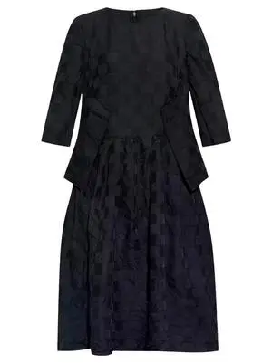 Comme Des Garçons Check Pattern Dress - Black