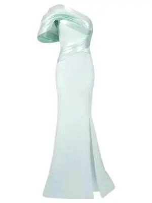 GABY CHARBACHY One-Shoulder Mermaid Gown