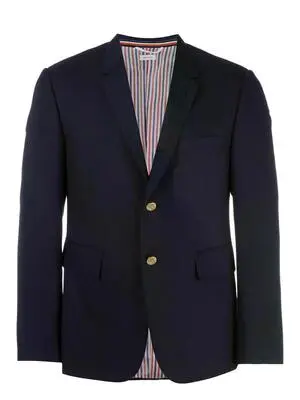 Thom Browne Super 120s Twill Sport Blazer - Blue