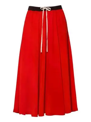 Cashmere In Love Bloom Midi Skirt - Red