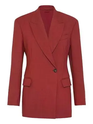 BRUNELLO CUCINELLI Double-Breasted Wool Blazer