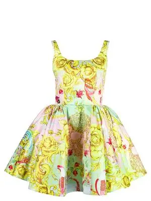 PHILIPP PLEIN Baroque Pattern-Print Mini Dress