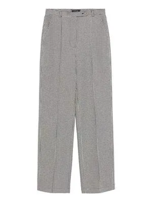 STYLAND Houndstooth Trousers - Black
