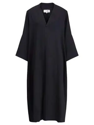 MAISON MARGIELA Oversized V-neck Shift Dress - Black