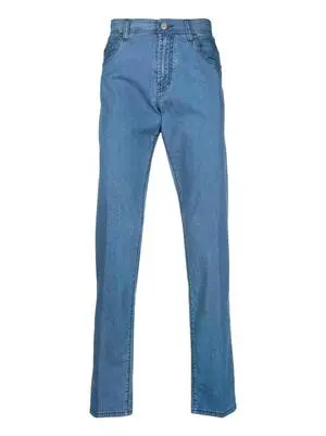 Canali Straight-leg Denim Jeans - Blue