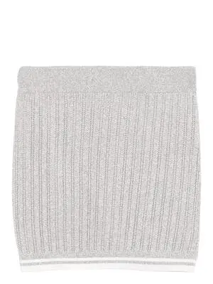 Casablanca Knitted Mini Skirt Silver