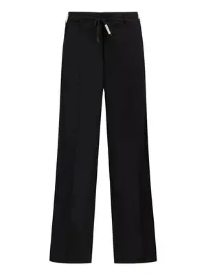 Marni Satin-stripe Trim Trousers - Black