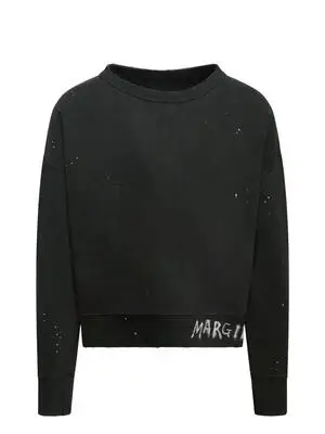 MAISON MARGIELA Logo-print Sweatshirt - Blue