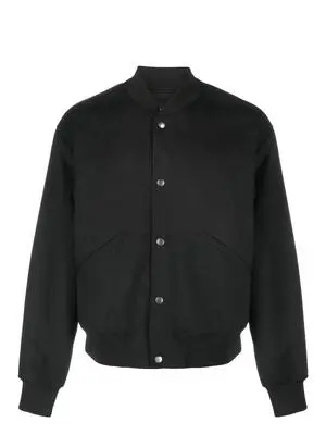 JIL SANDER Plain Cotton Bomber Jacket - Black