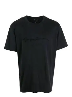 Giorgio Armani Short-sleeve Crew-neck T-shirt - Blue