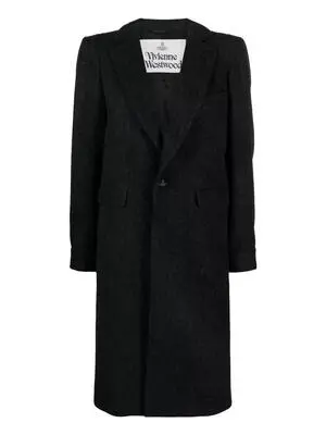 VIVIENNE WESTWOOD Alien Teddy Single-breasted Coat - Black