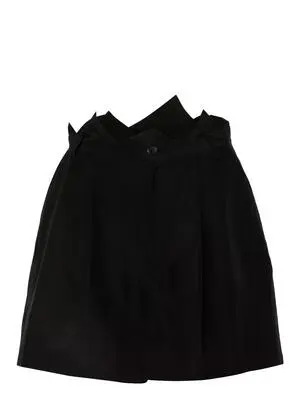 Yohji Yamamoto Asymmetric-edge Shorts - Black