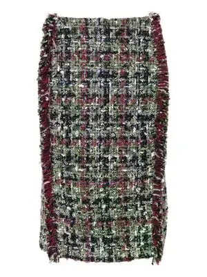 Etro Bouclé Midi Skirt - Grey