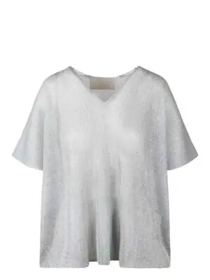 CIRCUS HOTEL Oversized Top - Silver