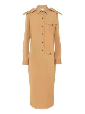 PRADA Triangle-Logo Cotton Shirtdress