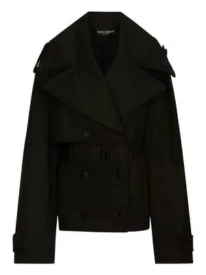 Dolce & Gabbana Belted Double-breasted Jacket - Black