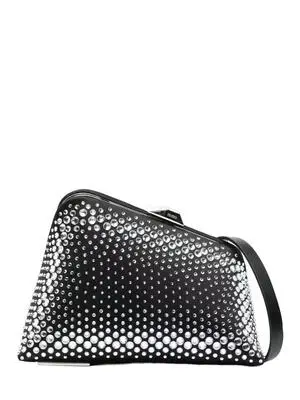 Attico Rhinestone-embellished Clutch Bag - Black
