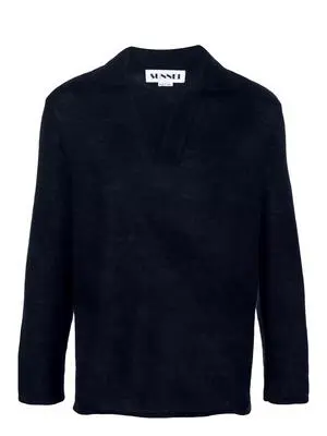 Sunnei Textured Mohair-blend Polo Short - Blue