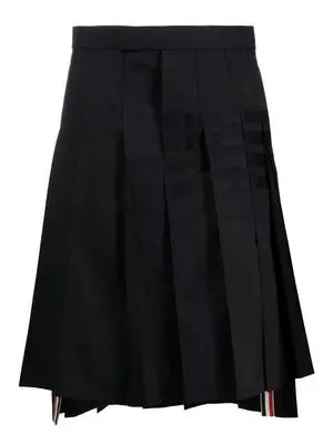 Thom Browne 4-bar Woollen Pleated Skirt - Blue