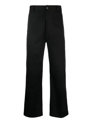 Acne Studios Straight-leg Cotton Trousers - Black