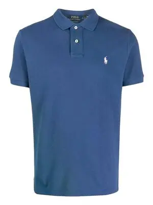 Polo Ralph Lauren Logo-embroidered Short-sleeved Polo Shirt - Blue