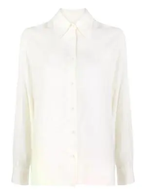 Officine Générale Pointed-collar Button-up Shirt - Neutrals