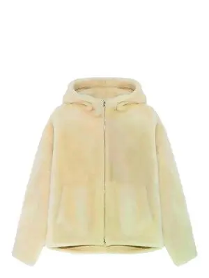 YVES SALOMON Hooded Shearling Jacket - Neutrals