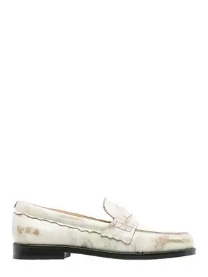 GOLDEN GOOSE Jerry Distressed Loafers - White