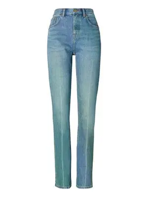 Tory Burch Mid-rise Straight-leg Jeans - Blue