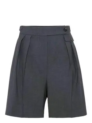 BRUNELLO CUCINELLI Pleat-Detailing Virgin Wool-Blend Shorts