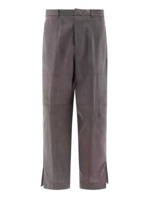 JIL SANDER Tailored Wool Trousers - Grey