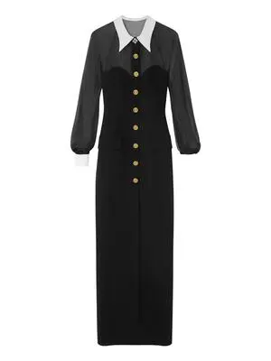 Versace Silk Maxi Dress - Black