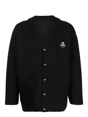 WHITE MOUNTAINEERING Logo-patch Cardigan - Black