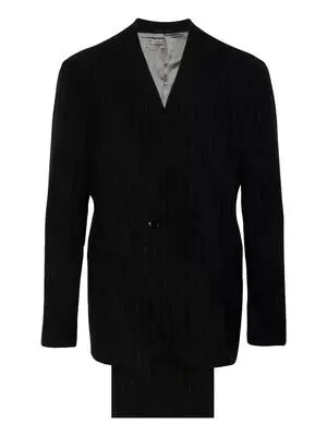Giorgio Armani Pinstriped Suit - Black
