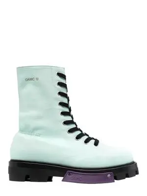 OAMC Logo-print Lace-up Boots - Blue