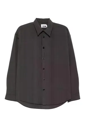 Izzue Logo-embroidered Shirt - Grey