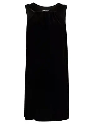 Moschino Sleeveless Mini Shift Dress - Black