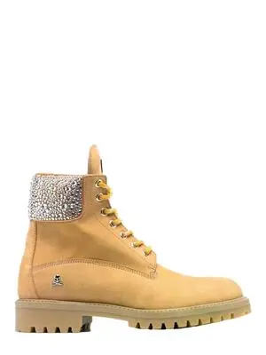 Philipp Plein The Hunter Crystal Embellished Ankle Boots - Neutrals