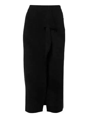 P.a.r.o.s.h Draped Midi Skirt - Grey