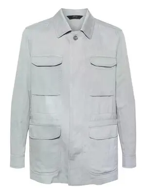 Brioni Sahariana Shirt Jacket - Blue