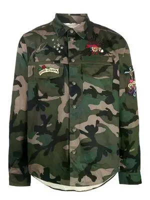 Valentino Garavani Camouflage-print Shirt - Green
