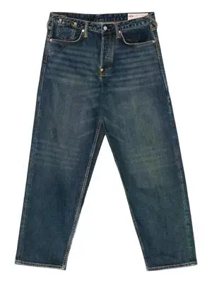 EVISU Logo-Print Wide Leg Jeans