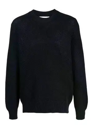 Pringle Of Scotland Round Neck Cotton Jumper - Blue