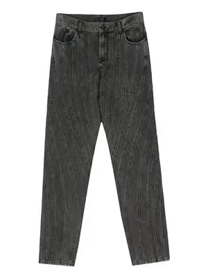 MUGLER Paneled Jeans - Black