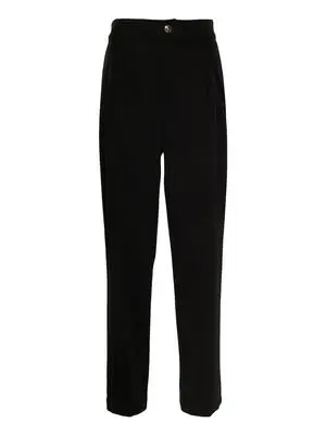 Versace Wide-leg Pleated Trousers - Black