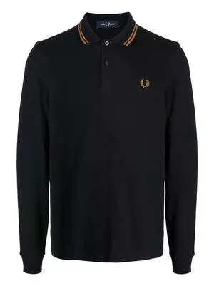 Fred Perry Logo-embroidered Cotton Polo Shirt - Blue