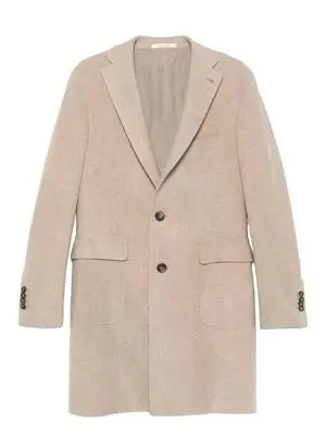 Tagliatore Single-breasted Belted Coat - Neutrals