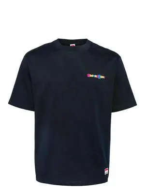 GROUND ZERO Logo-print Cotton T-shirt - Blue